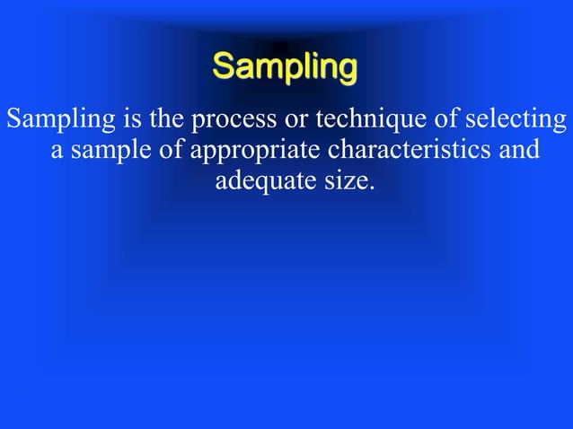 3 - SamplingTechVarious sampling techniques are employedniques(new1430 ...