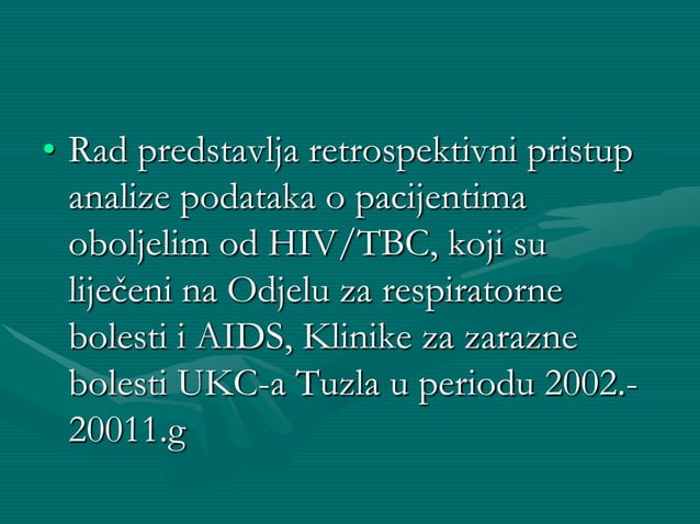 sana sabovic - hiv i tbc | PPTX