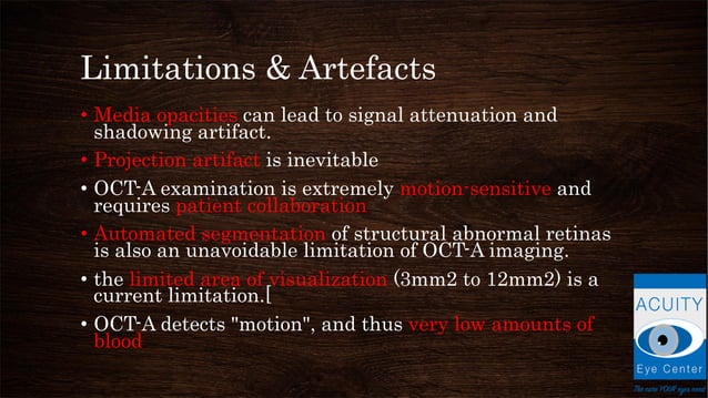 OCTA (OCT Angiography) Strengths and Limitations | PDF | Eye and Vision ...