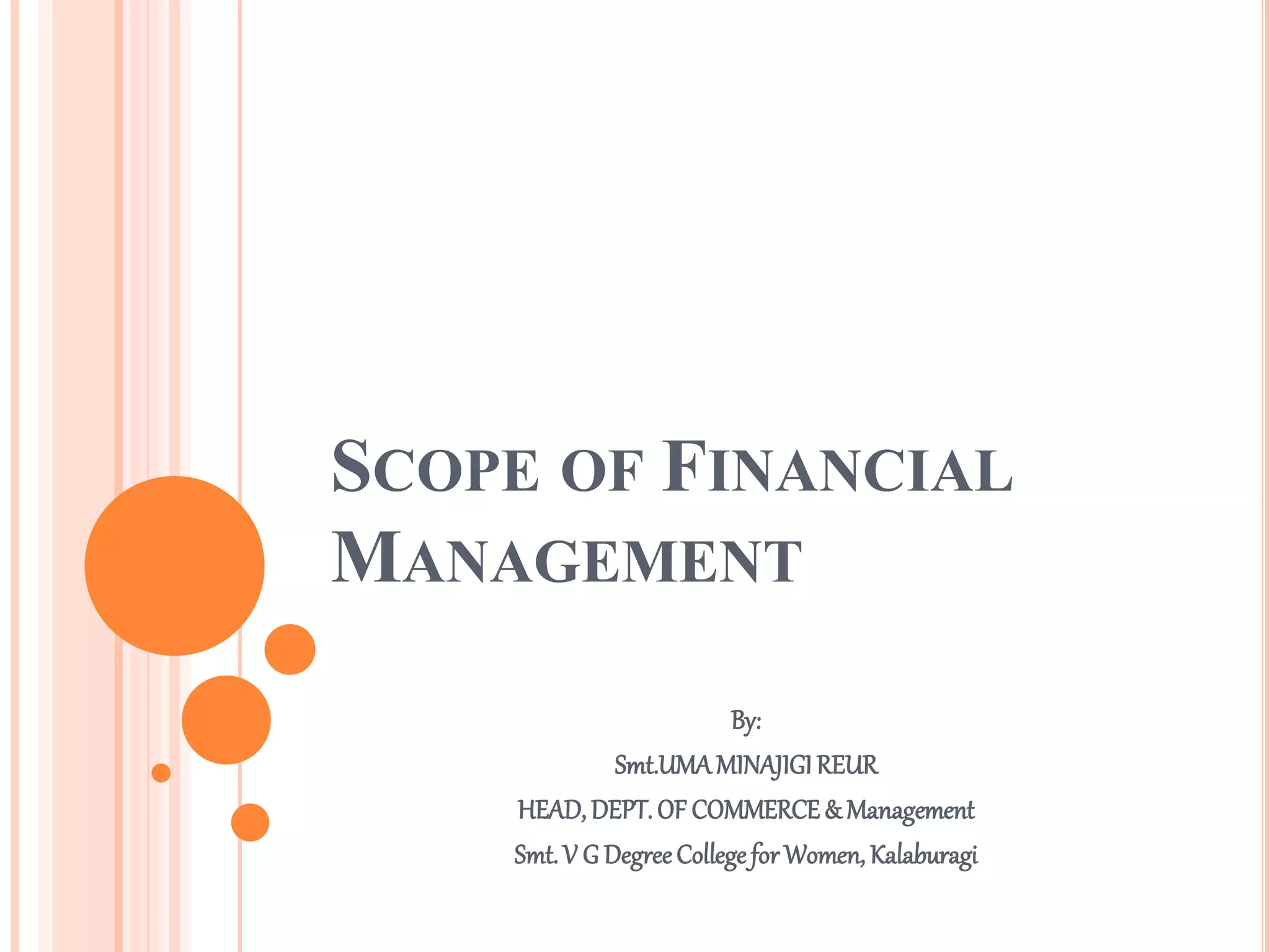 Scope of Financial Management | PPTX