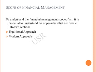 Scope of Financial Management | PPTX