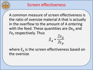 screening of solid particles | PDF