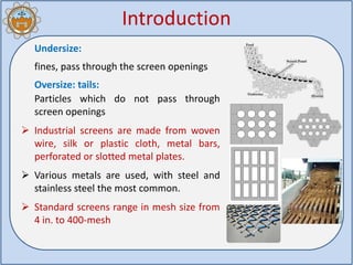 screening of solid particles | PDF