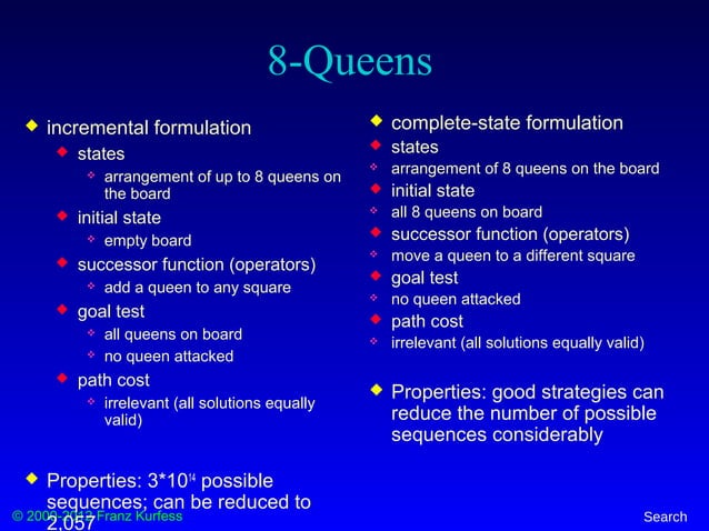 Artificial Intelligence -- Search Algorithms | PPT