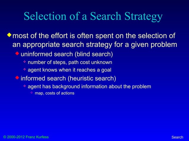 Artificial Intelligence -- Search Algorithms | PPT
