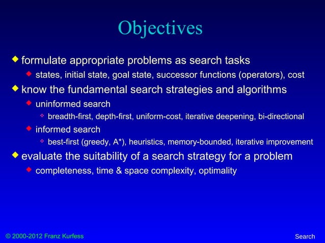 Artificial Intelligence -- Search Algorithms | PPT