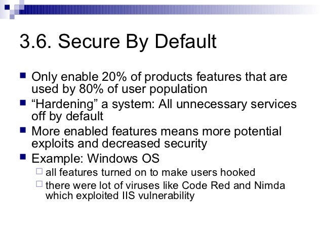 3 secure design principles 3 secure design principles