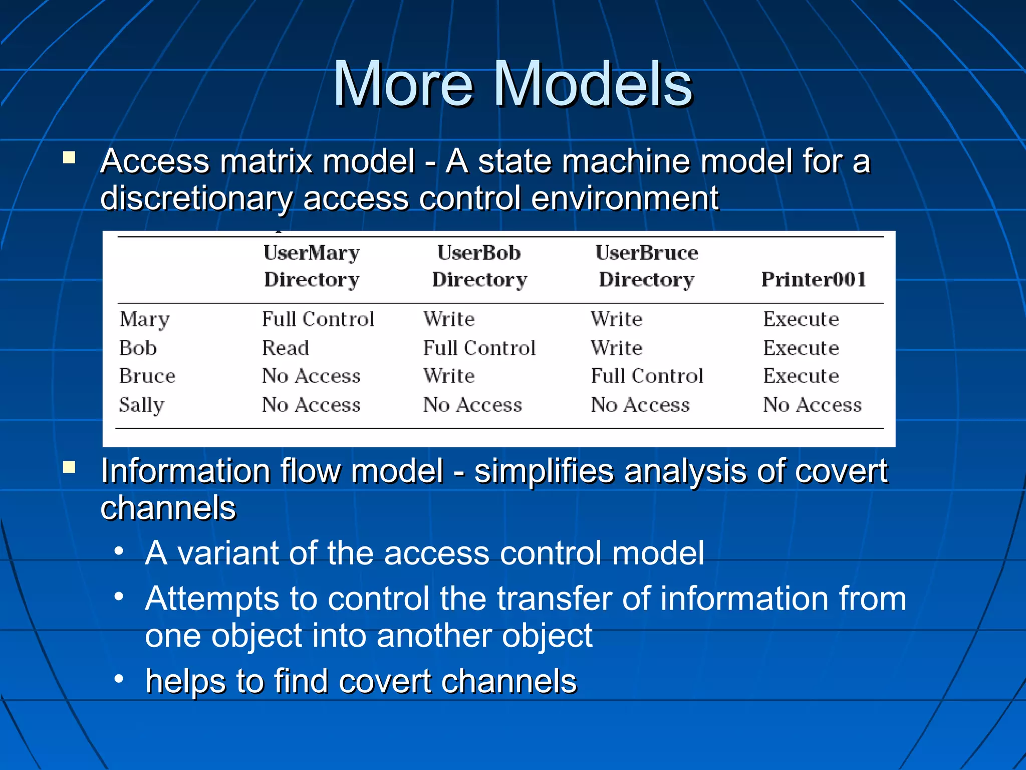 3 securityarchitectureandmodels-120331064706-phpapp01 | PPT
