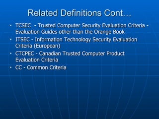3. security architecture and models | PPT