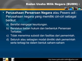 3. sekilas perbandingan bumn, bums dan koperasi | PPT
