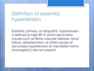 Hypertension essential store