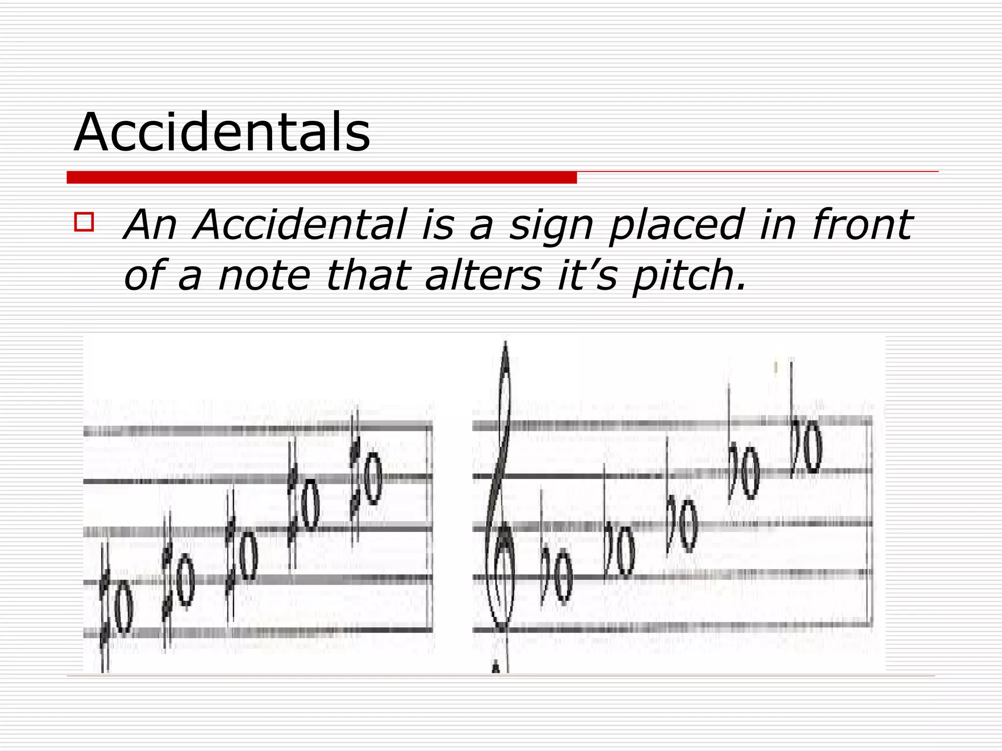 3 Semitones Whole Tones Accidentals | PPT