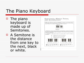 3 Semitones Whole Tones Accidentals | PPT