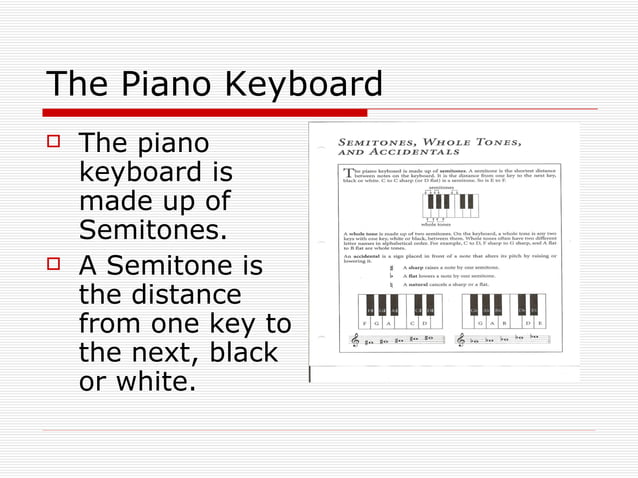 3 Semitones Whole Tones Accidentals | PPT