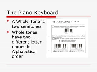 3 Semitones Whole Tones Accidentals | PPT