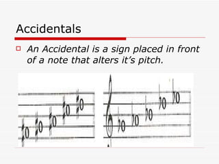 3 Semitones Whole Tones Accidentals | PPT