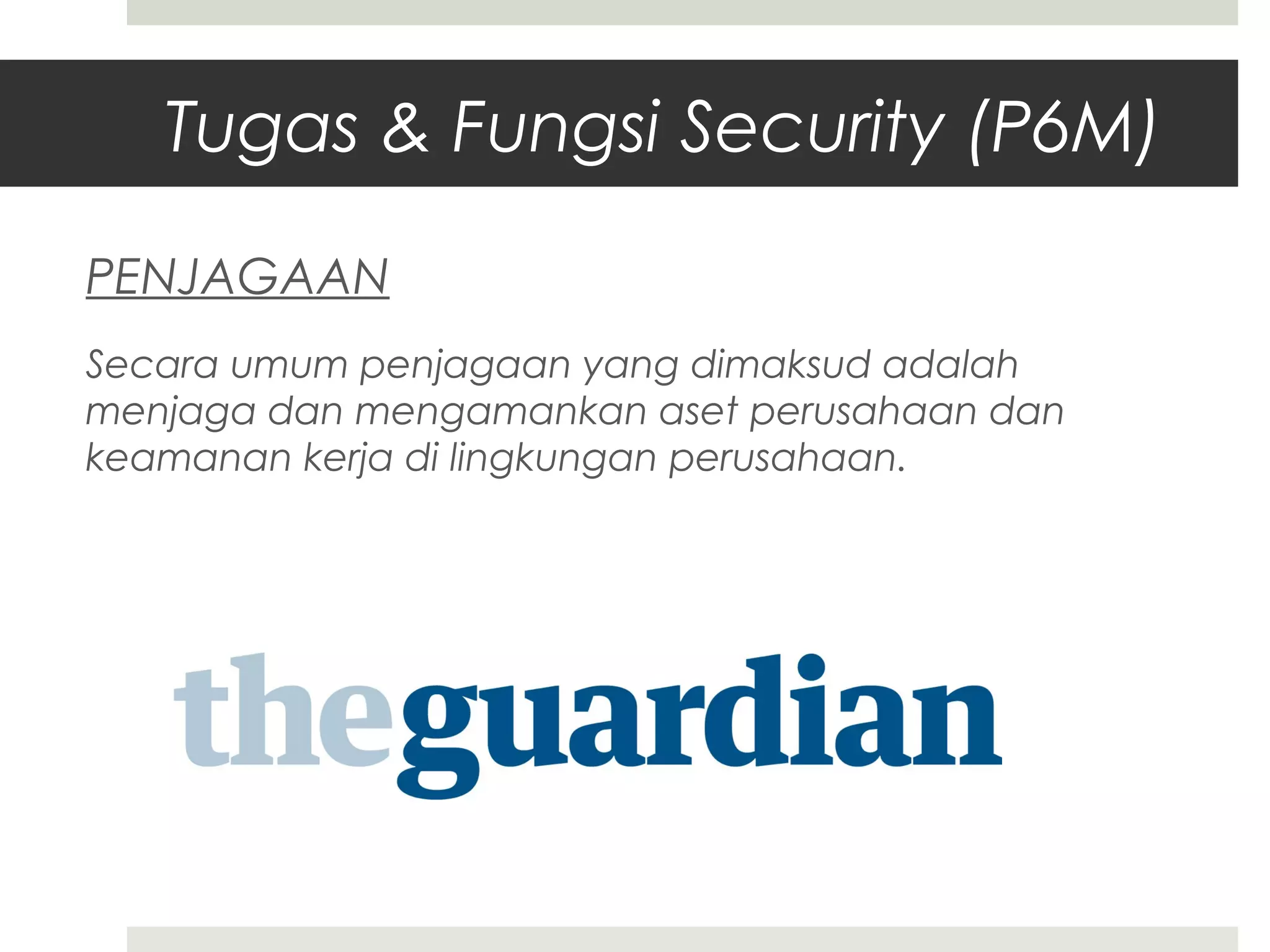 Service Excellent for Security Officer | PPT