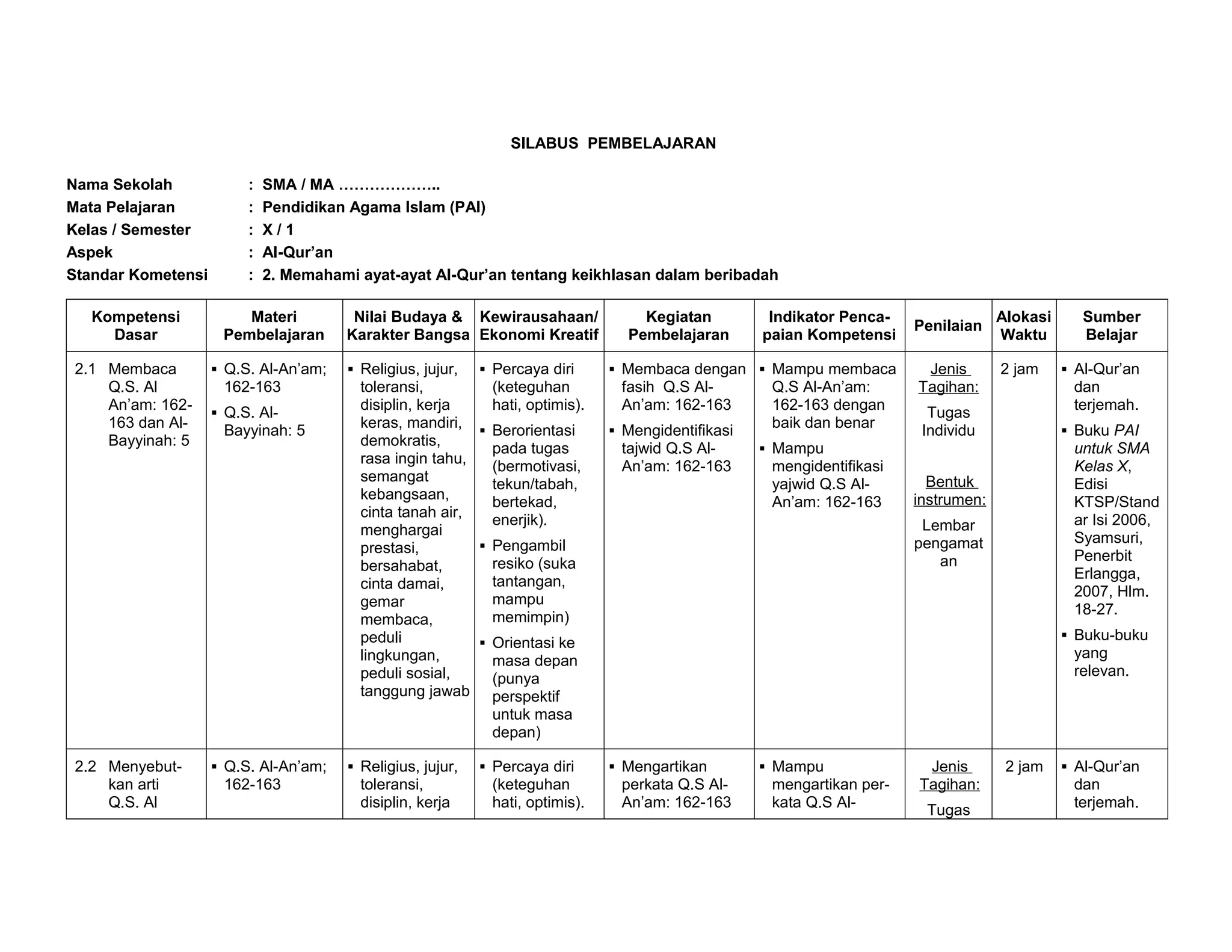 3 silabus-pai-sma | PPT