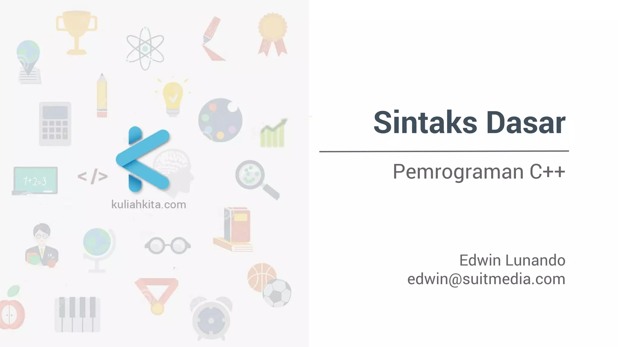Pemrograman C++ - Sintaks Dasar | PDF