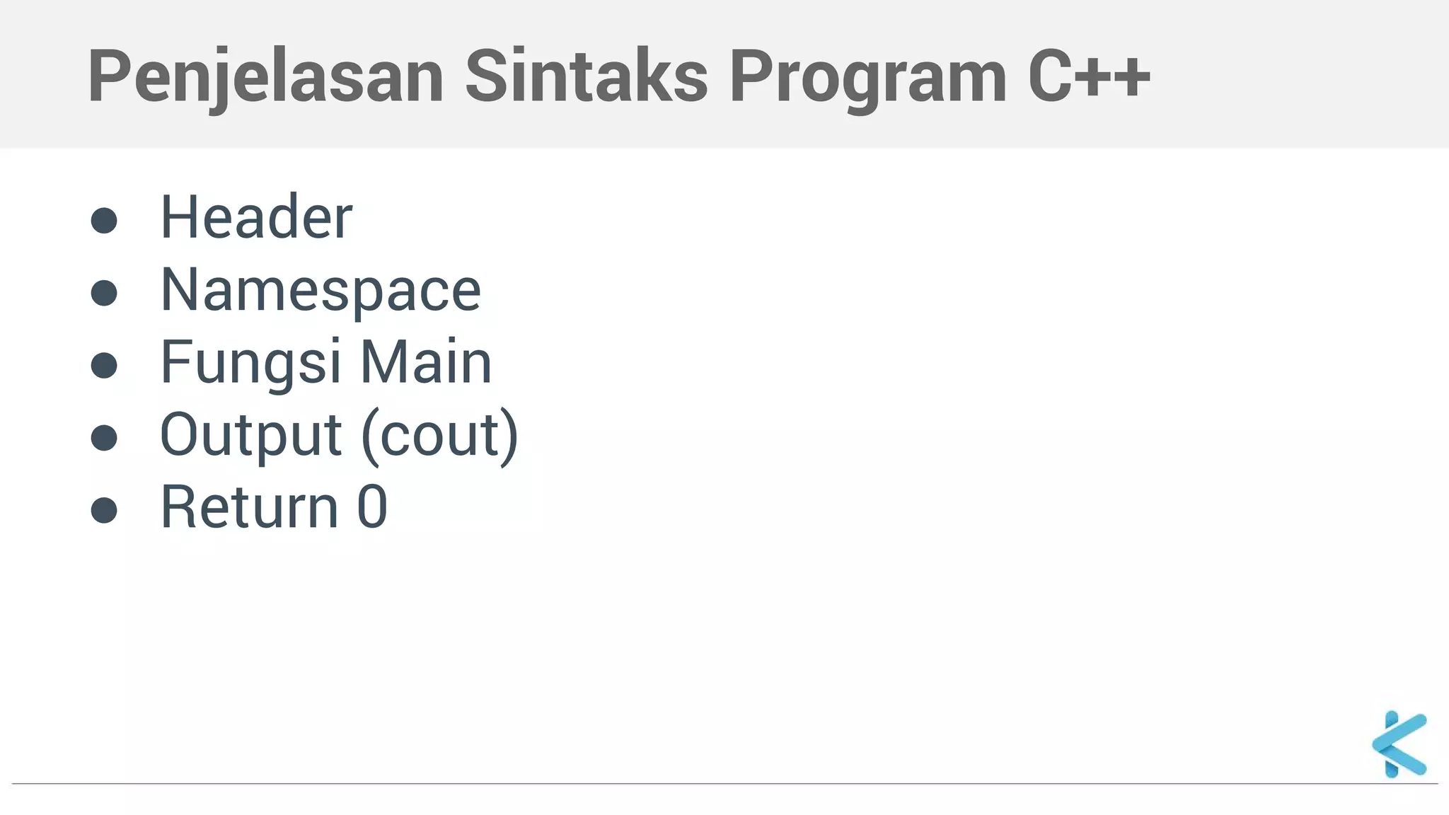 Pemrograman C++ - Sintaks Dasar | PDF