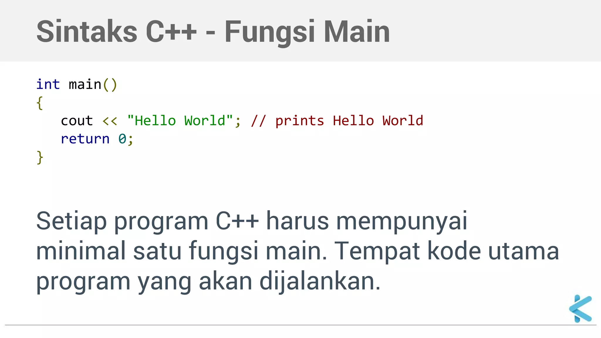 Pemrograman C++ - Sintaks Dasar | PDF
