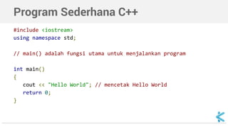 Pemrograman C++ - Sintaks Dasar | PDF