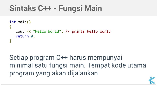 Pemrograman C++ - Sintaks Dasar | PDF