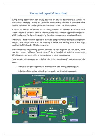 Sinter Plant,Lime & Dolo Plant industrial Training Report | DOCX