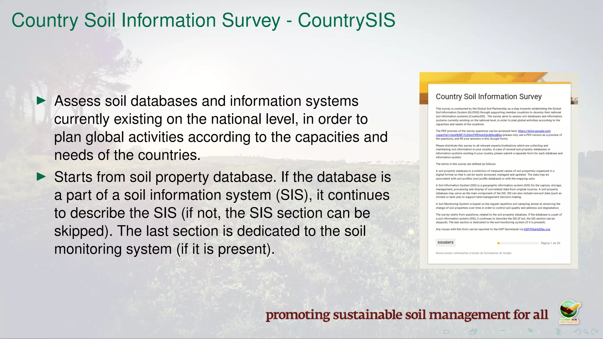 Soil Information System for Latin America and the Caribbean SISLAC ...