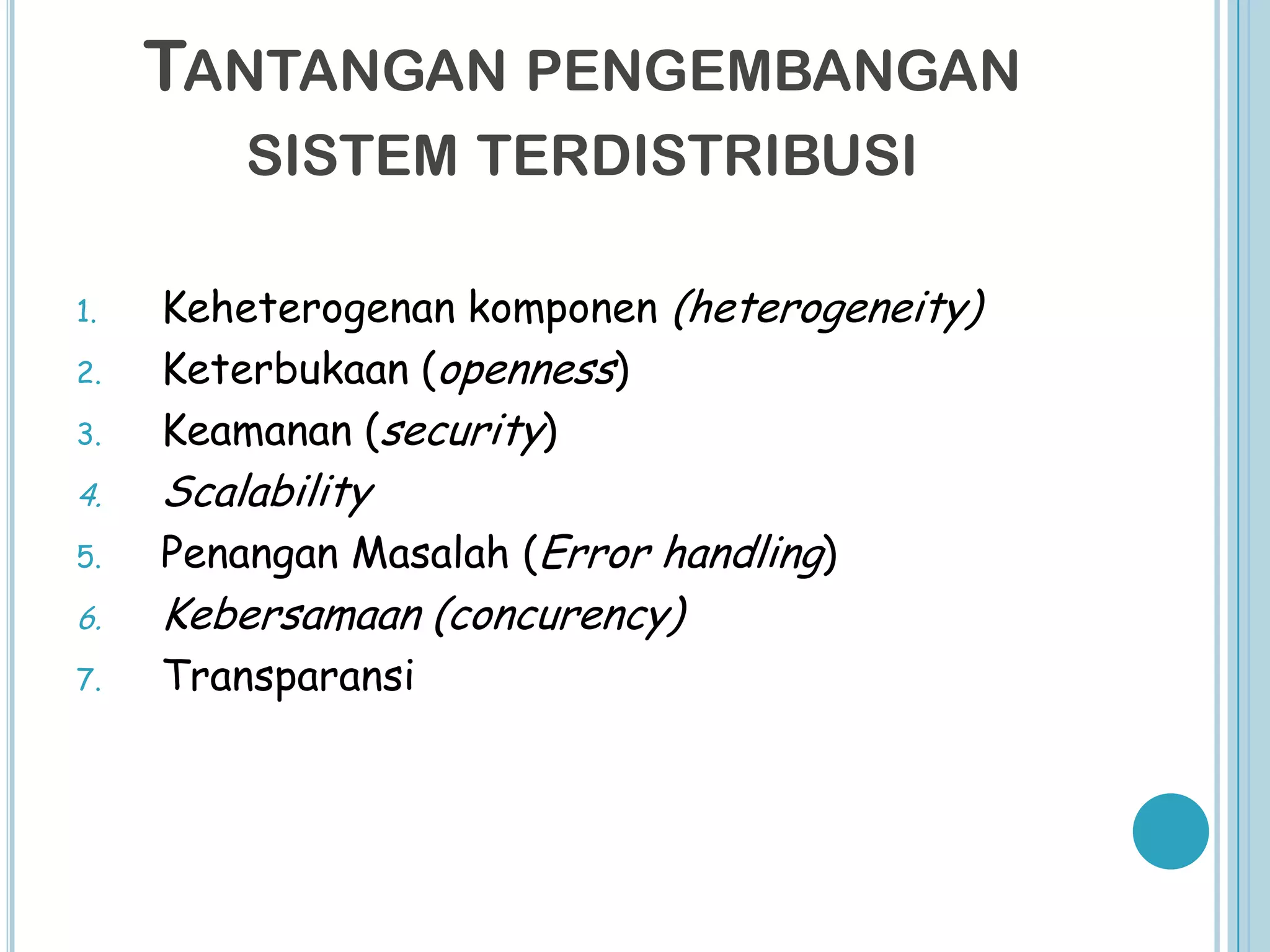3. sistem terdistribusi (dhaa3) | PPTX