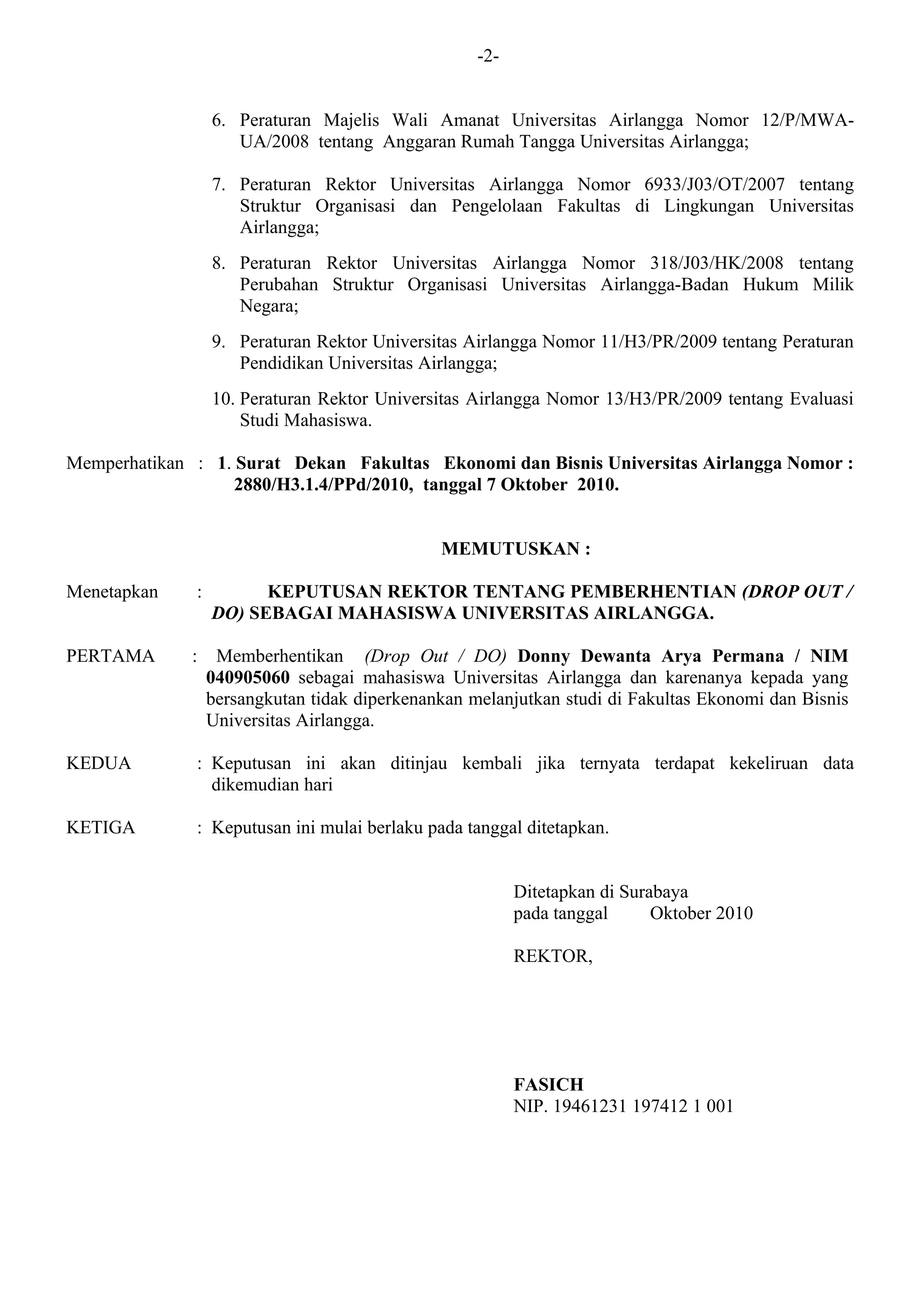 3. sk. do fe donny dewanta no. 1459 | PDF