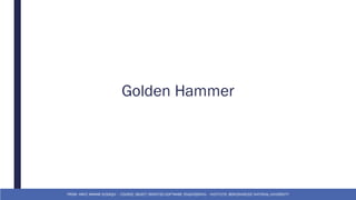 3-Software Anti Design Patterns (Object Oriented Software Engineering ...