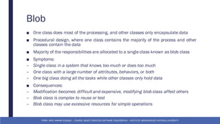 3-Software Anti Design Patterns (Object Oriented Software Engineering - BNU Spring 2017) | PPT