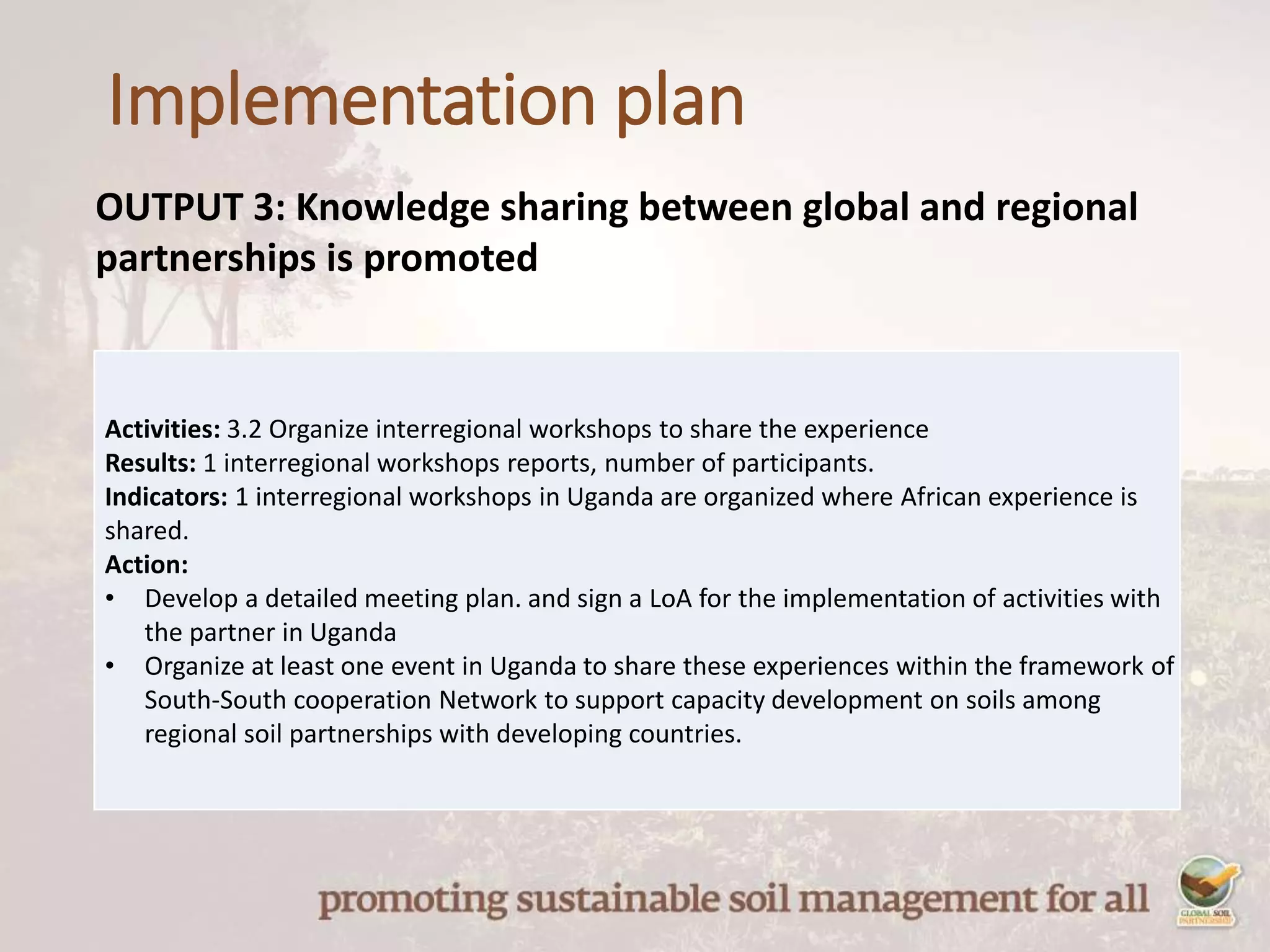 Implementation Plan of SSCAF Soil Project in Uganda | PPT