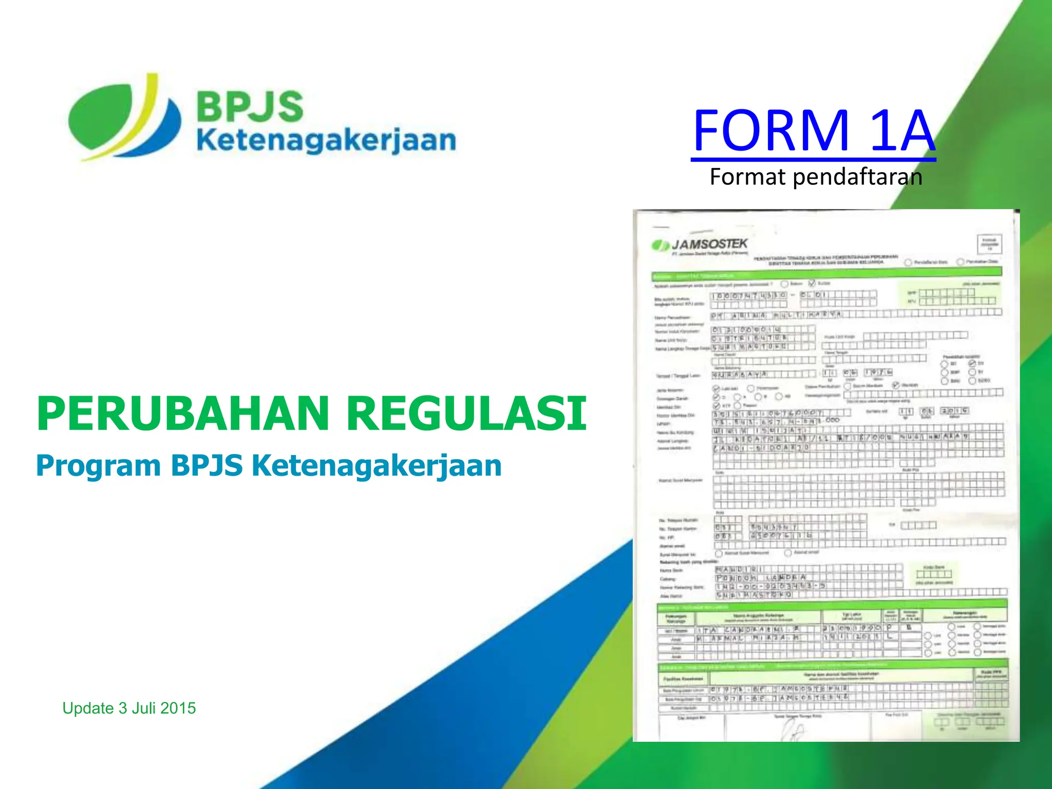 Sosialisasi BPJS Ketenagakerjaan, implementasi program BPJS | PPTX