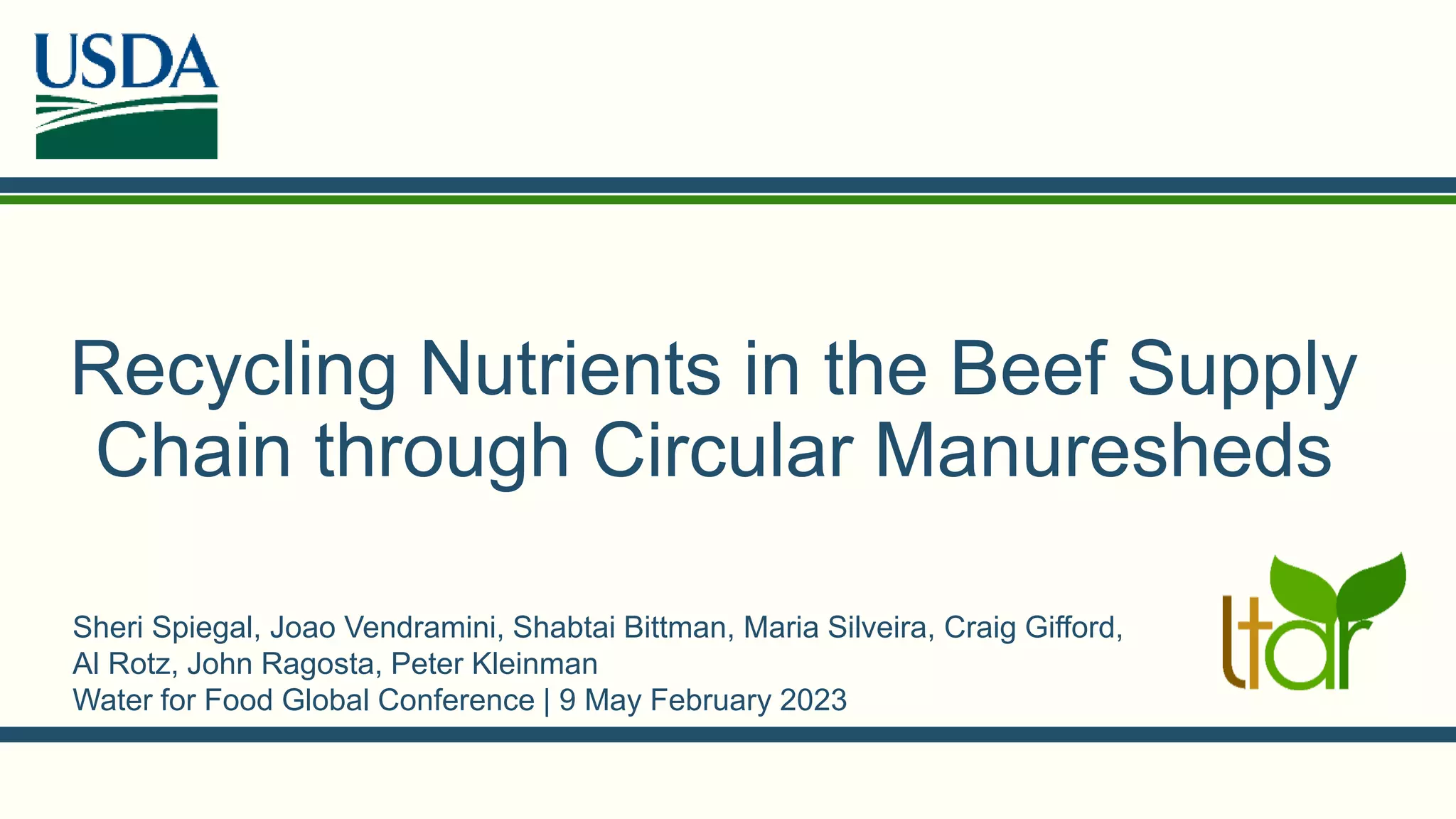 Recycling Nutrients in the Beef Supply Chain through Circular ...