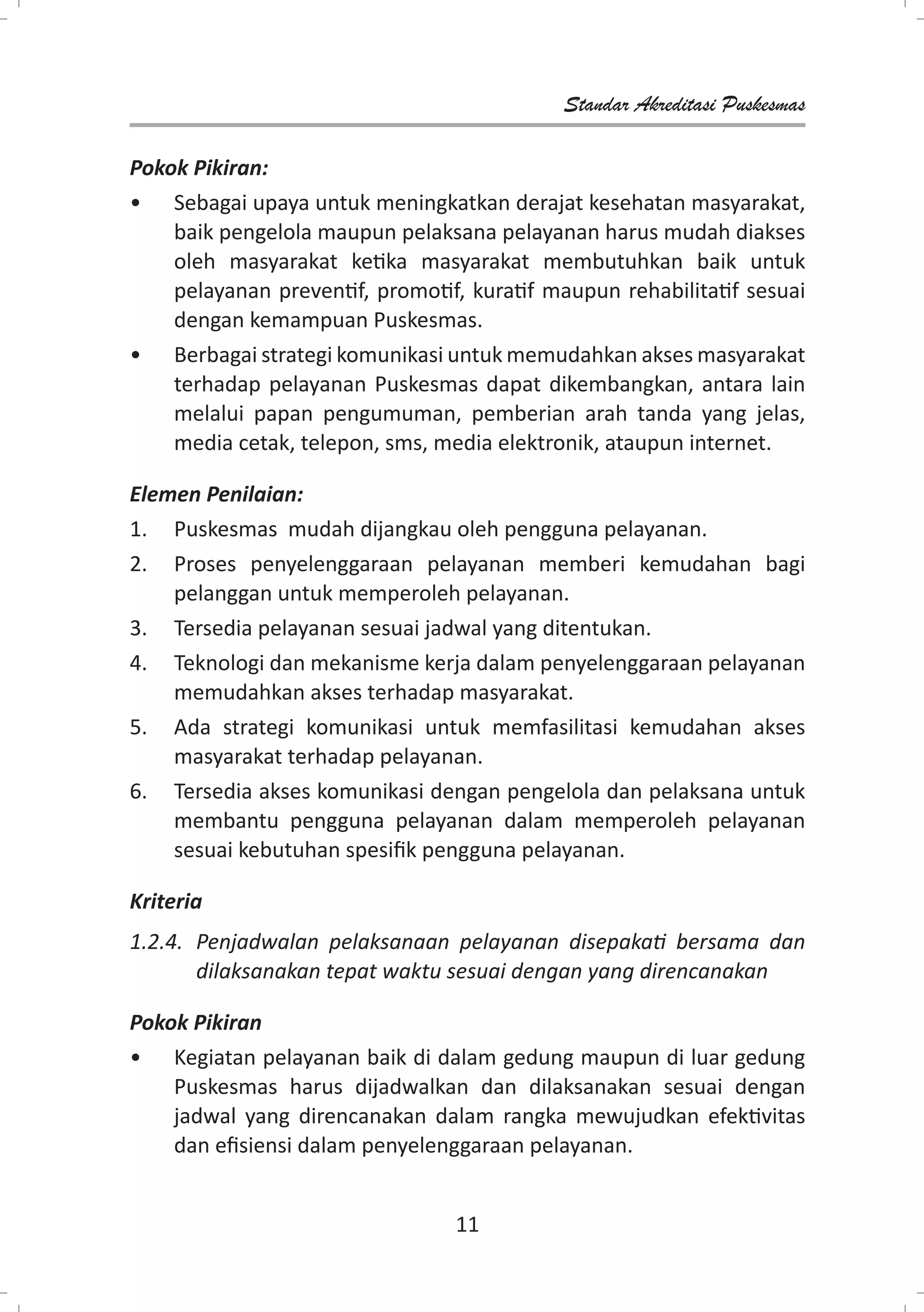 standar akreditasi puskesmas | PDF