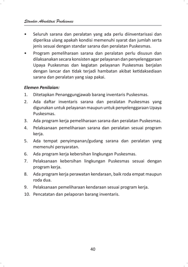 standar akreditasi puskesmas | PDF