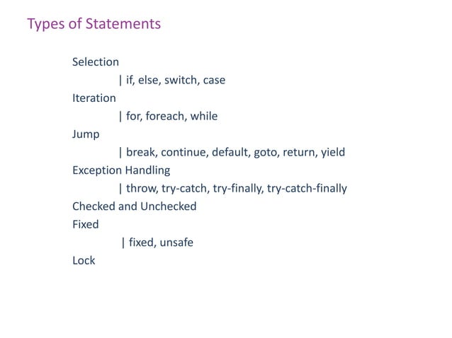 3 statements and operators | PPT
