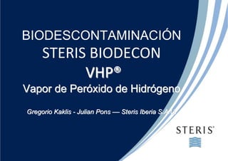 La descontaminación por peróxido de hidrógeno en fase de vapor (VHP) y ...