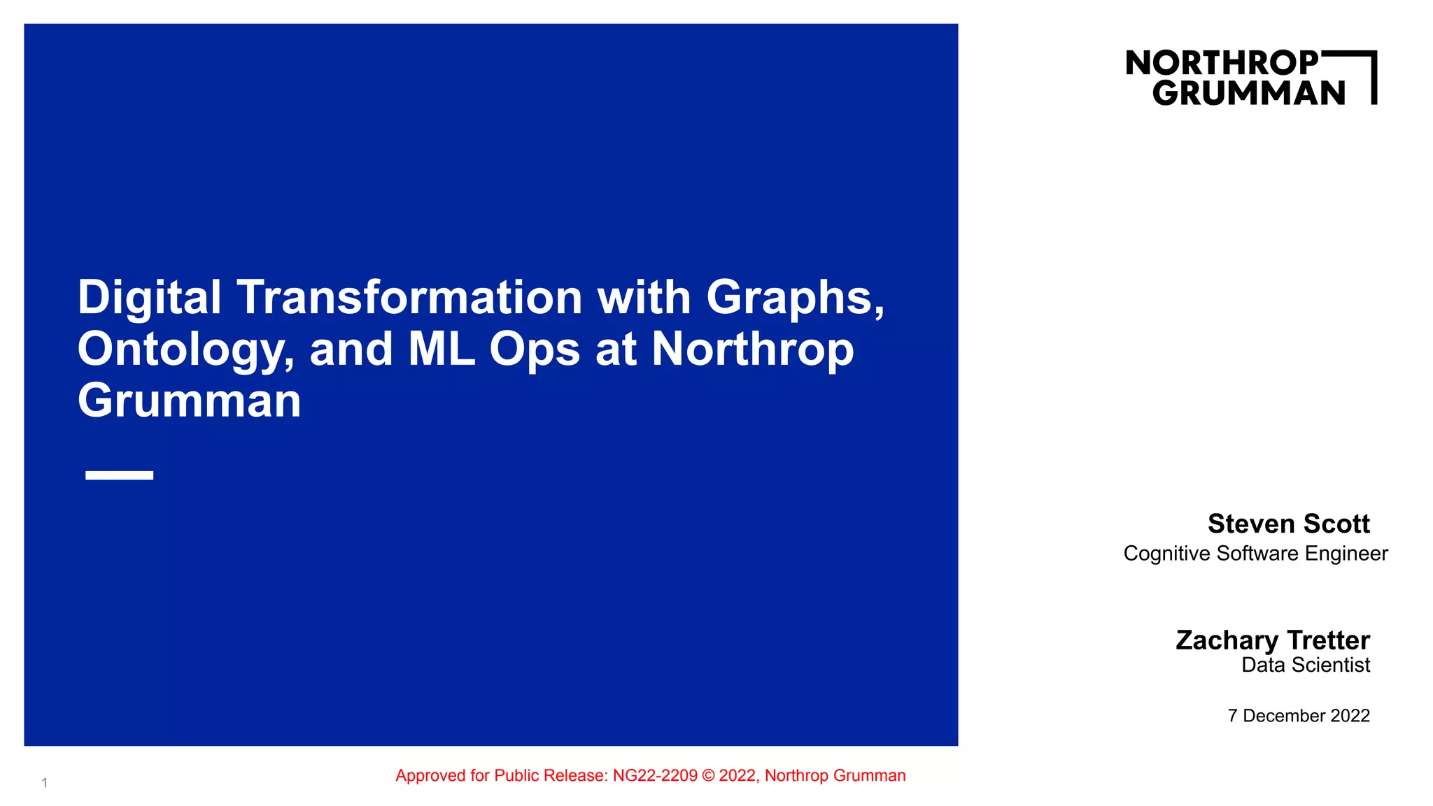 Government GraphSummit: Digital Transformation with Graphs, Ontology and ML Ops | PPT