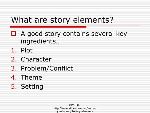 3 - story elements | PPTX | Genres