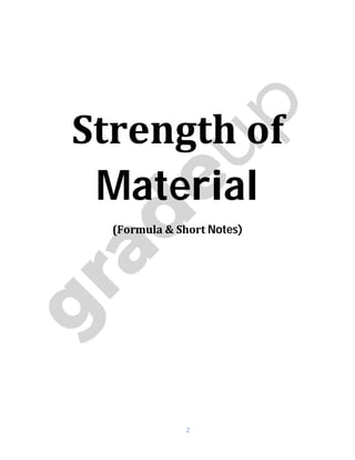 Strength of Materials formu laws for civ | PDF