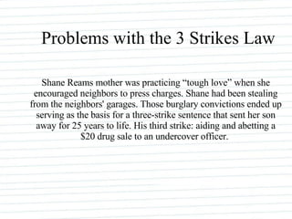 3 Strikes Law | PPT