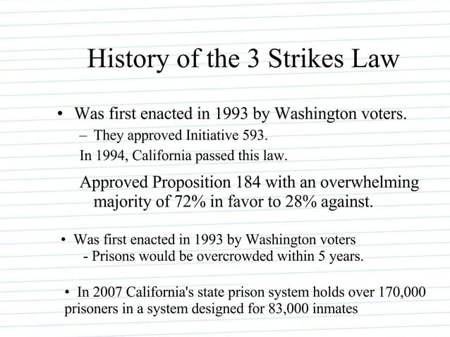 3 Strikes Law | PPT
