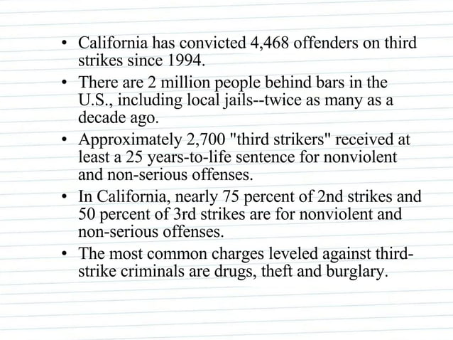 3 Strikes Law | PPT