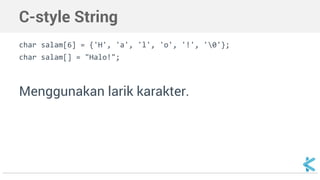 Pemrograman C++ - String | PPT