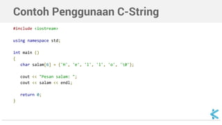 Pemrograman C++ - String | PPT