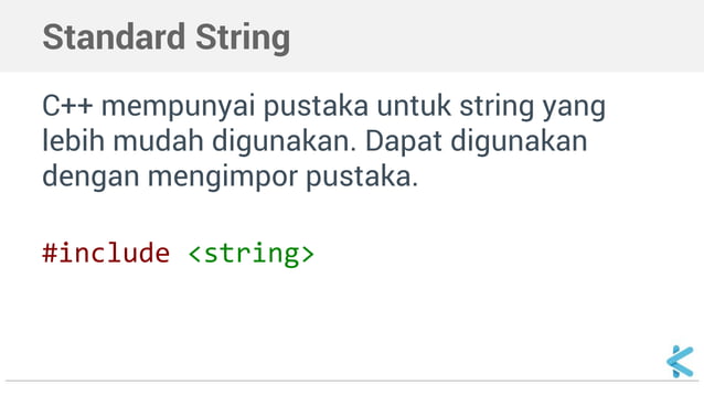 Pemrograman C++ - String | PPT