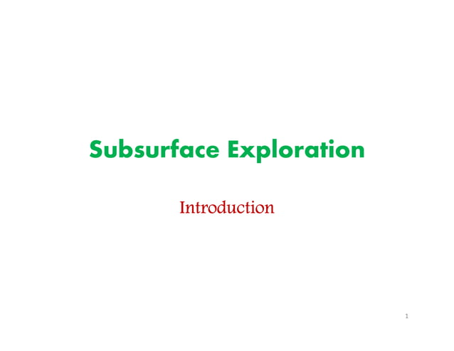 Sub surface exploration (part-1) | PDF | Civil Engineering Industry | Industries